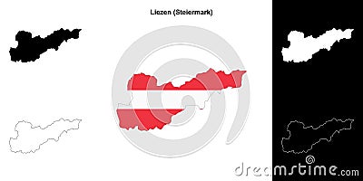 Liezen Outline Map Vector Illustration | CartoonDealer.com #335089650