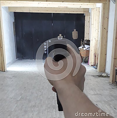 When The Life Is Hard, Take A Breath And Pull The Triger! Stock Image ...