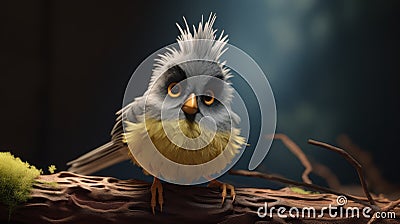 Tuff Bird Hd Wallpaper: Cute Cartoonish Illustration With Hyper ...