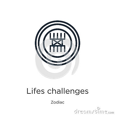 Lifes Challenges Icon. Thin Linear Lifes Challenges Outline Icon ...