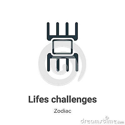 Lifes Challenges Vector Icon On White Background. Flat Vector Lifes ...