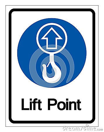 Lift Point Symbol Sign,Vector Illustration, Isolated On White ...