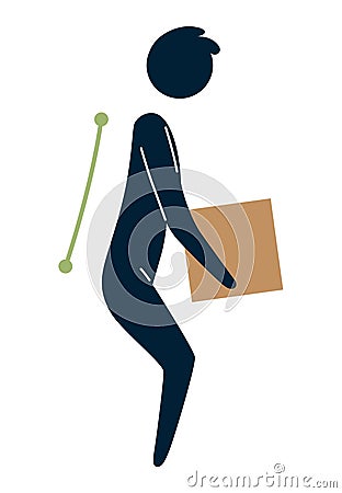 Lifting Technique Safe Movement. Safety. Correct Instruction For Moving ...