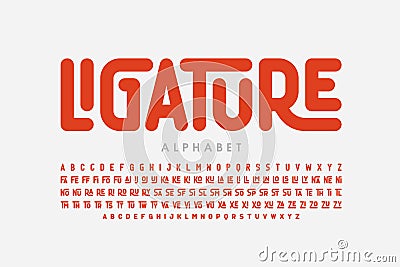 Ligature Font Vector Illustration | CartoonDealer.com #182993742