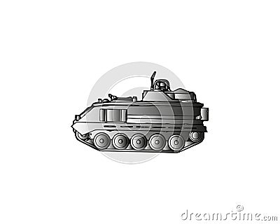 Light Armoured Reconnaissance Vehicle Drives On White Background ...