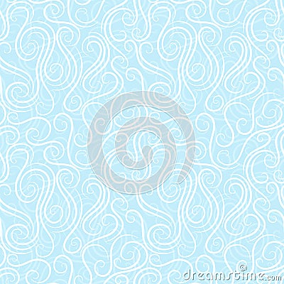 Light Blue Vector Swirl Seamless Pattern. Stock Vector - Image: 59708358