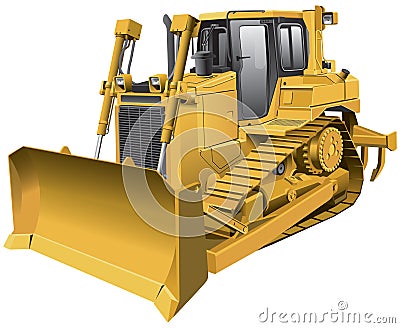 Light-brown Dozer Cartoon Vector | CartoonDealer.com #25644523