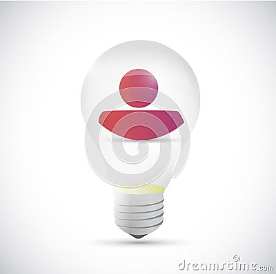 Light Bulb With An Avatar Inside. Stock Illustration | CartoonDealer ...