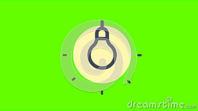 Light Bulb Hanging Animation on Green Screen Background Stock Video ...
