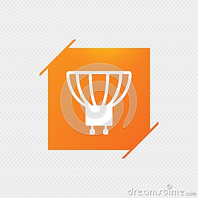 Light Bulb Icon. Lamp GU10 Socket Symbol. Vector Illustration ...