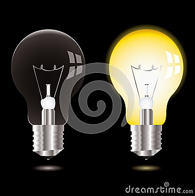 Light Bulb On Off Stock Image - Image: 8057531