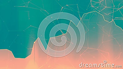 Light Chart. Motion. a Bright Background with a Small Dot that Moves ...