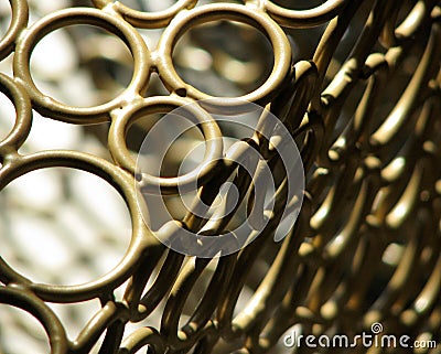 Gold Metal Circles Box Corner Macro View Designer Background Stock ...