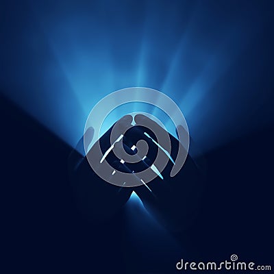 Light In Hands, Magic Energy Royalty Free Stock Photos - Image: 13205978