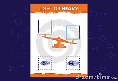 Light Or Heavy Educational Worksheet With Scales. Heavier And Lighter ...