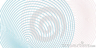 Light Pattern Of Concentric Spirals, Gradually Expanding. Blue And ...