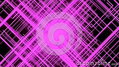Light Pink Mesh. Design.a Bright Web on a Black Background in Animation ...