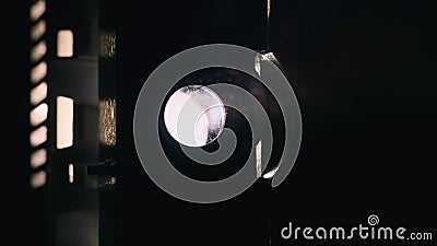 In the Light of the Projector Beam Flying Dust Particles Stock Footage ...