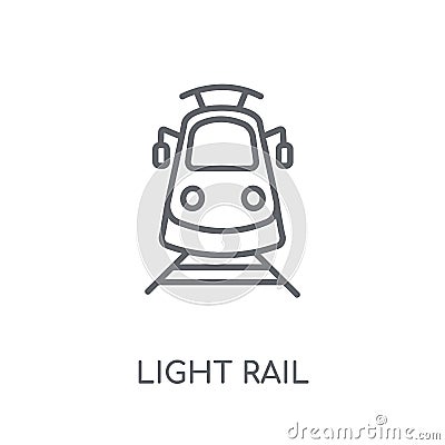Light Rail Linear Icon. Modern Outline Light Rail Logo Concept O Vector ...