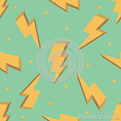 Lighting Bolts Seamless Pattern. Abstract Retro Background For ...