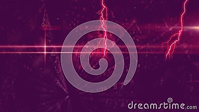 Lightning and binary codes stock video. Video of effect - 150366233