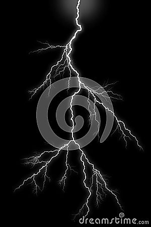 Lightning Bolt On Black Background. Stock Image - Image: 18413781