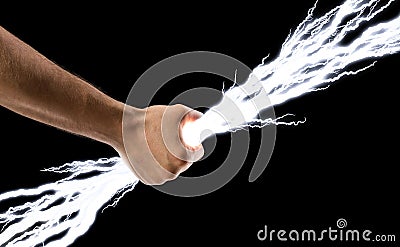 Lightning Bolts In Hand Stock Photos - Image: 30472243