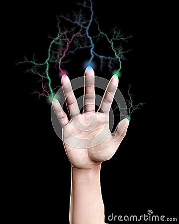 Lightning Fingers Stock Photography - Image: 10551192