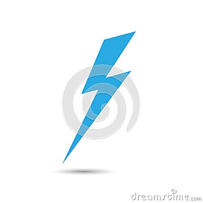 Lightning Flat Icons. Simple Icon Storm Or Thunder And Lightnin Royalty ...