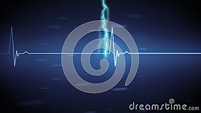 Heart Rate Green Glow Fluorescent Ligh Stock Video - Video of shine ...