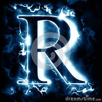 Lightning Letter R Stock Image | CartoonDealer.com #193500175