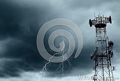 Lightning And Radio Waves Royalty-Free Stock Photo | CartoonDealer.com ...