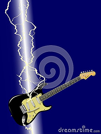 Lightning Stike Guitar Stock Photo | CartoonDealer.com #55323996