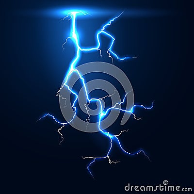 Lightning Thunder Storm Vector Background | CartoonDealer.com #76121411