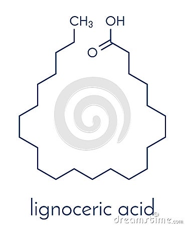Lignoceric Tetracosanoic Acid Molecule. Saturated Fatty Acid. Skeletal ...