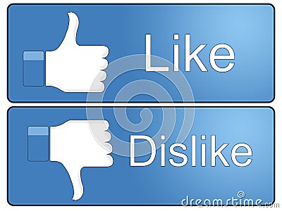 Like And Dislike Button Stock Photos - Image: 18440503