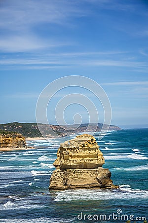 Limestone Stack At The 12 Apostles Stock Image | CartoonDealer.com ...
