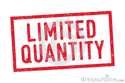 Limited Quantity Red Ink Stamp Vector Illustration | CartoonDealer.com ...