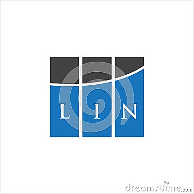 LIN Letter Logo Design On WHITE Background. LIN Creative Initials ...