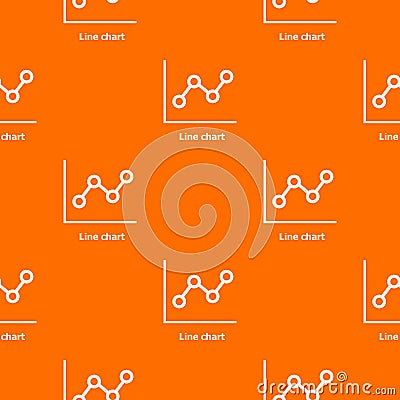 Line Chart Pattern Vector Orange | CartoonDealer.com #142184924