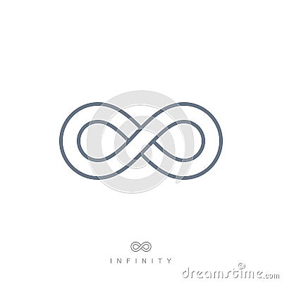 Line Infinity Symbol, Linear Infinite Icon Cartoon Vector ...