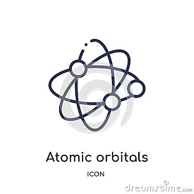 Linear Atomic Orbitals Icon From Education Outline Collection. Thin ...