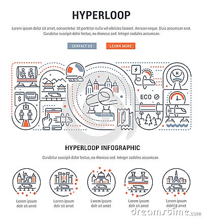 Linear Banner Of Hyperloop. Royalty-Free Illustration | CartoonDealer ...