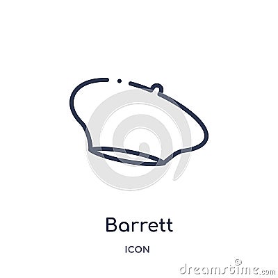 Linear Barrett Icon From Edit Outline Collection. Thin Line Barrett ...