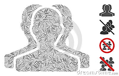 Linear Customer Group Icon Vector Collage Stock Photo | CartoonDealer ...