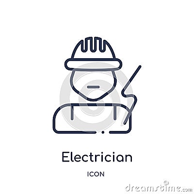 Linear Electrician Icon From Electrian Connections Outline Collection ...