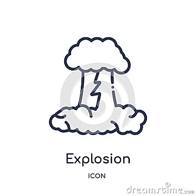 Linear Explosive Icon from Army and War Outline Collection. Thin Line ...