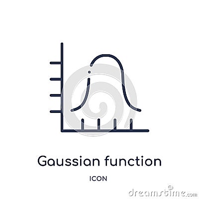 Linear Gaussian Function Icon From Education Outline Collection. Thin ...