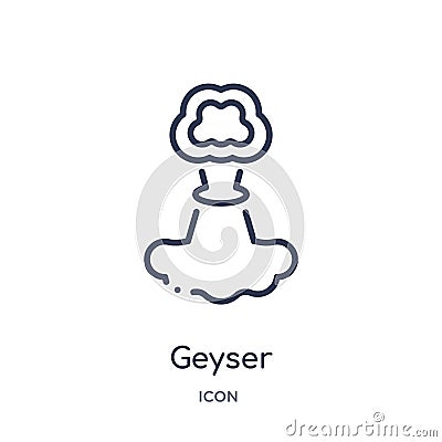 Linear Geyser Icon From Ecology Outline Collection. Thin Line Geyser ...