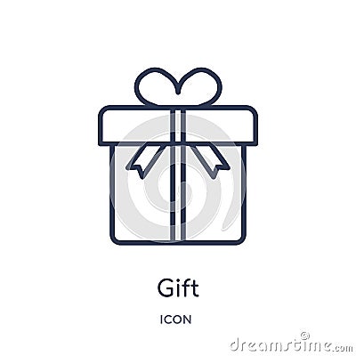 Linear Gift Icon From Delivery And Logistic Outline Collection. Thin ...